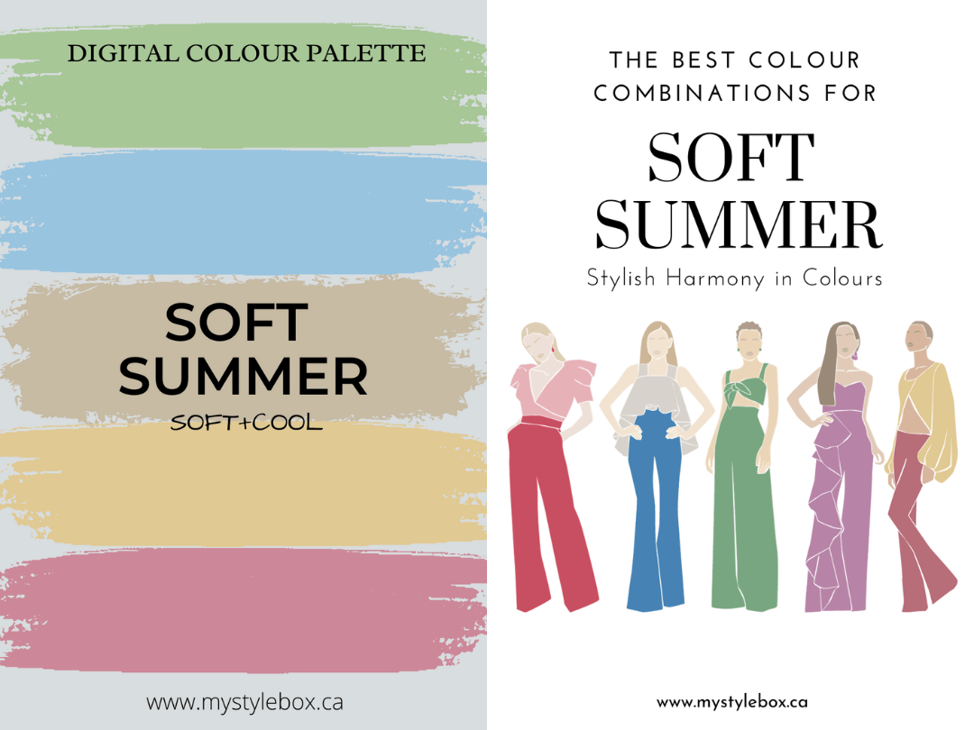 Soft Summer Season Color Palette and Combinations Bundle